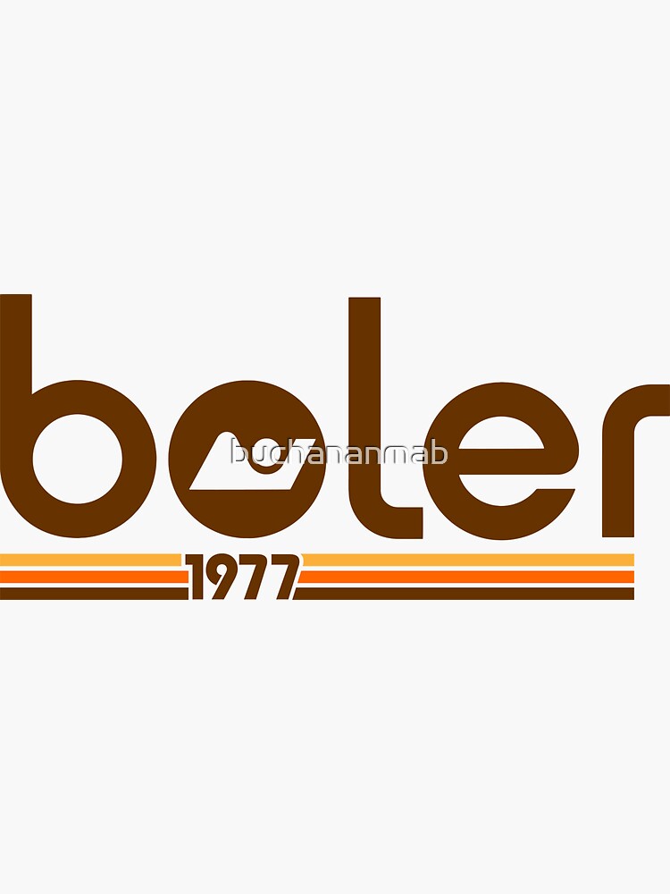 "Boler logo/wordmark 1977" Sticker for Sale by buchananmab | Redbubble