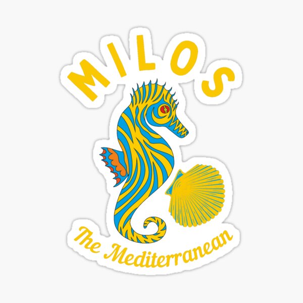 "Bright Mediterranean Islands Milos, Yellow Text- Beach / Vacation ...