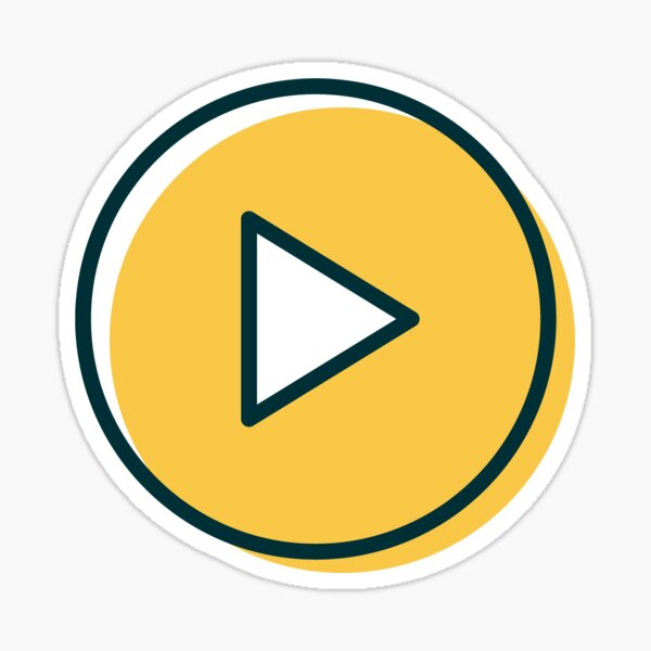 "Play Button" Sticker by ImagineInc | Redbubble