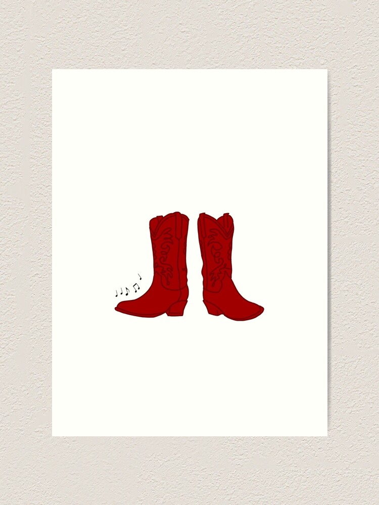 "Footloose Red Boots" Art Print for Sale by Jadynpreslee | Redbubble