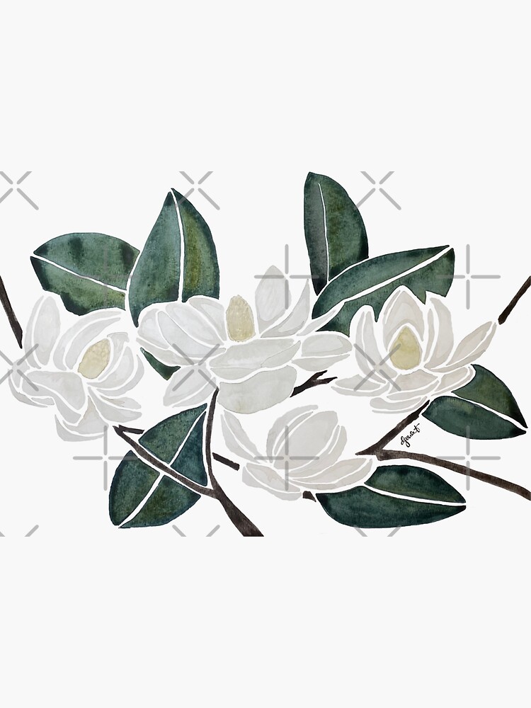 "Magnolia" Sticker by SousSol | Redbubble