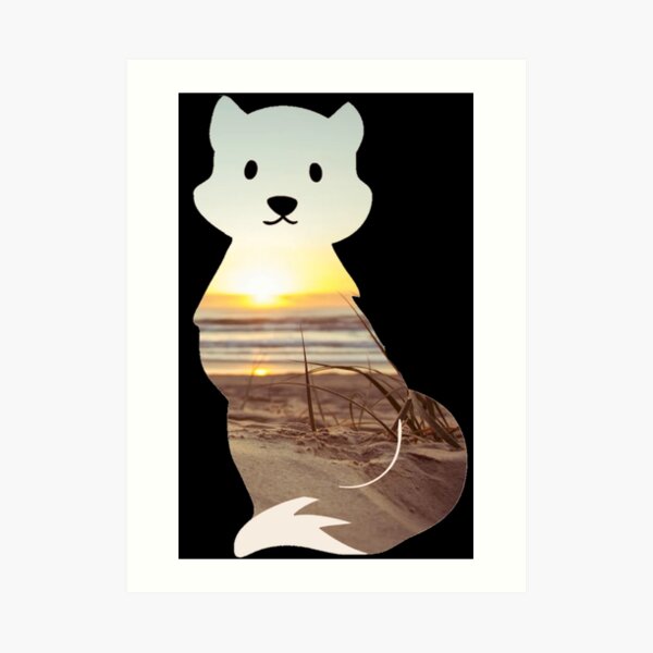 "Beach sunset fox pattern - Seascape" Art Print for Sale by LukjanovArt ...