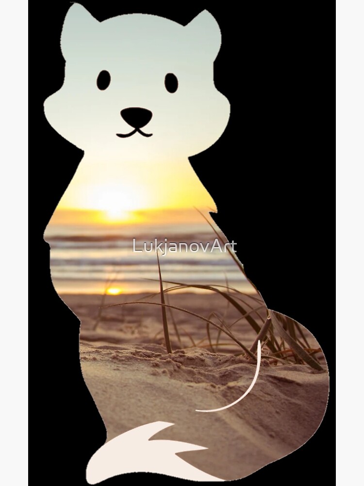 "Beach sunset fox pattern - Seascape" Art Print for Sale by LukjanovArt ...