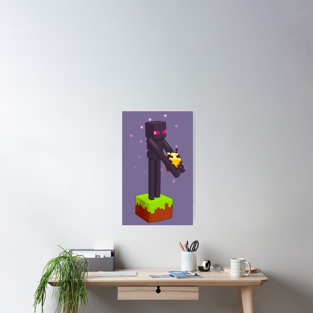 "Minecraft Enderman with Bee" Poster by ddkart | Redbubble