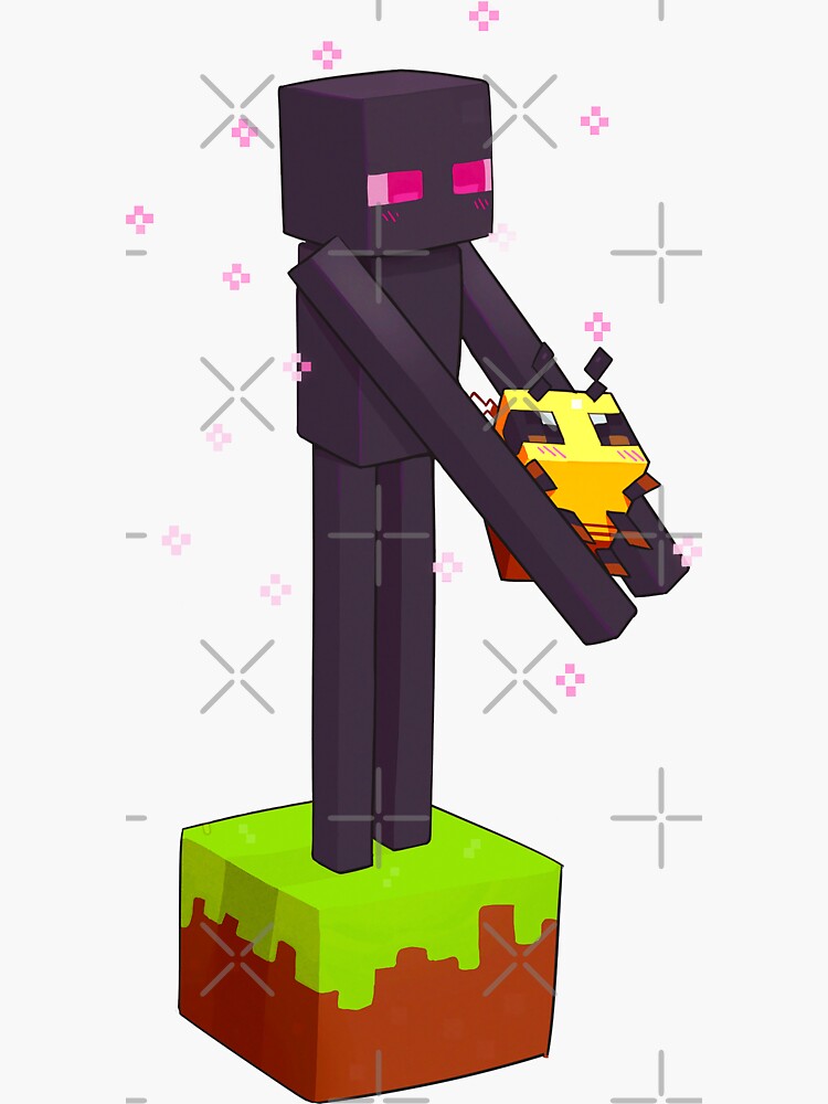 "Minecraft Enderman with Bee" Sticker for Sale by ddkart | Redbubble