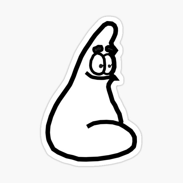 Pegatina «patricio sin brazos y piernas sentado en banca» de Girnid21 ...