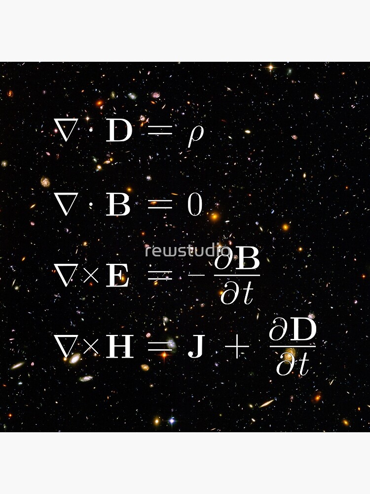"Maxwell Equations Hubble Deep Field Galaxies" Poster for Sale by ...
