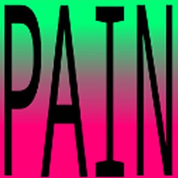 "PAIN" Sticker for Sale by Rensence | Redbubble