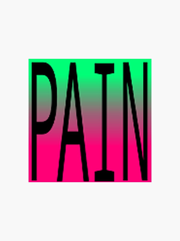 "PAIN" Sticker for Sale by Rensence | Redbubble
