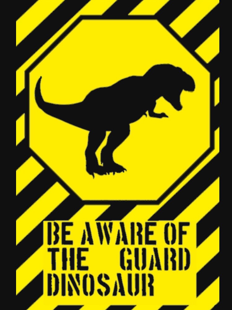 "Warning dino dinosaur guard" T-shirt for Sale by AlexDesinger ...