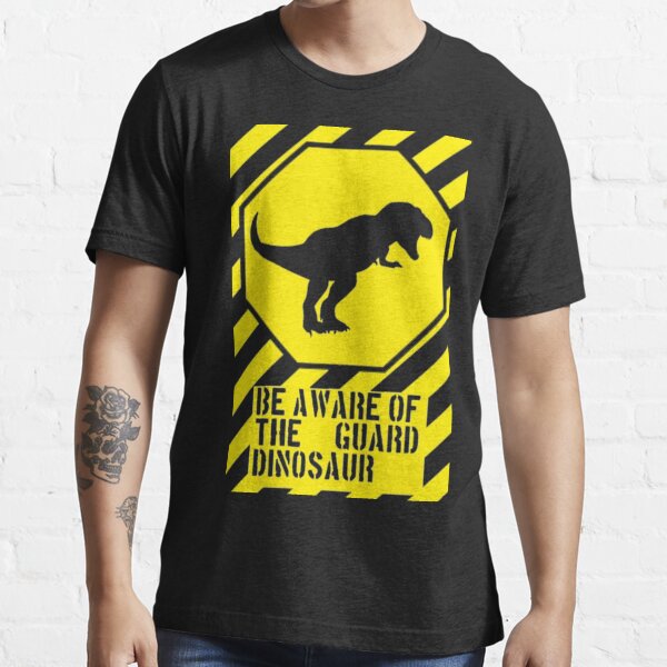 "Warning dino dinosaur guard" T-shirt for Sale by AlexDesinger ...