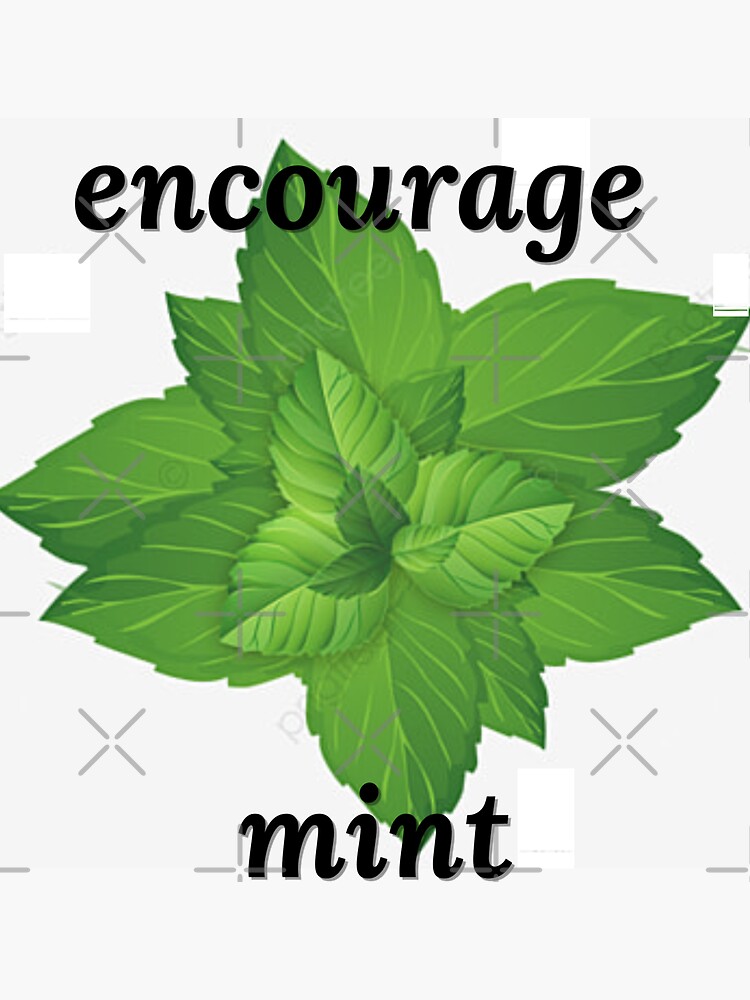 "encourage mint" Sticker by AmnahFulus55 | Redbubble