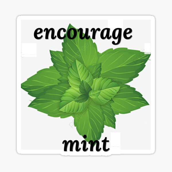 "encourage mint" Sticker by AmnahFulus55 | Redbubble