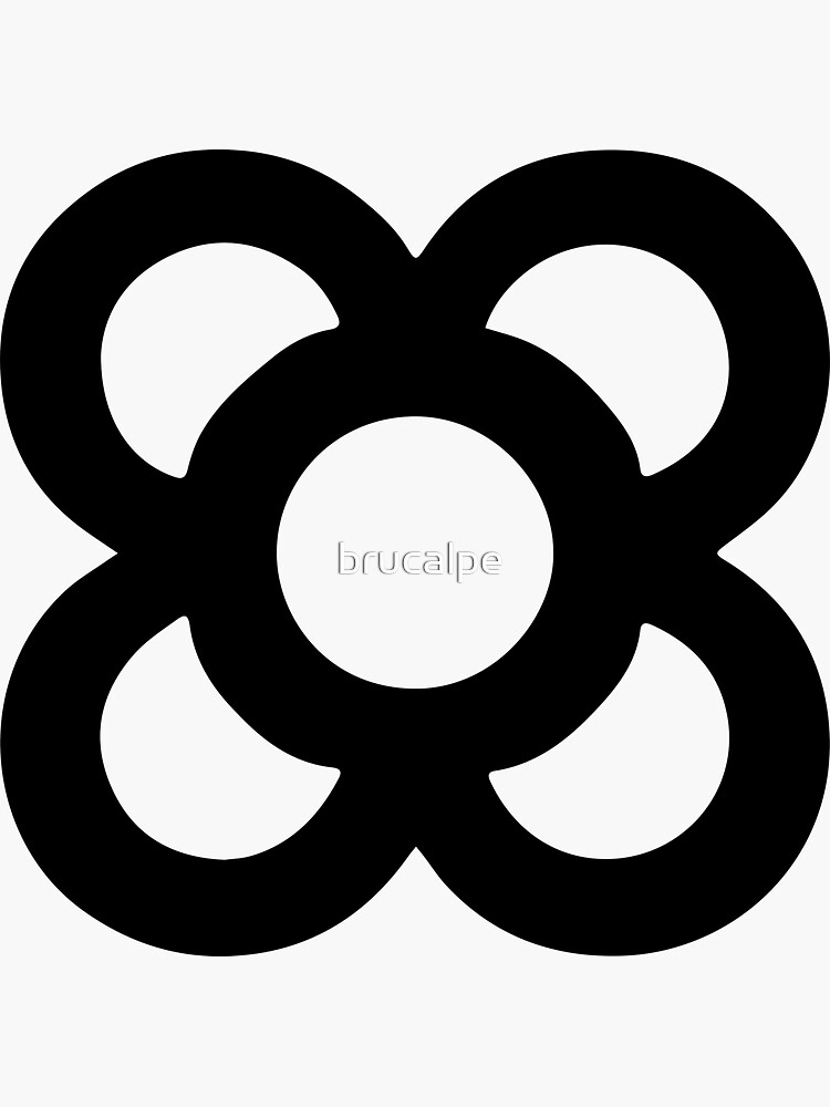 "Barcelona's floor tiles, Panot in black" Sticker by brucalpe | Redbubble