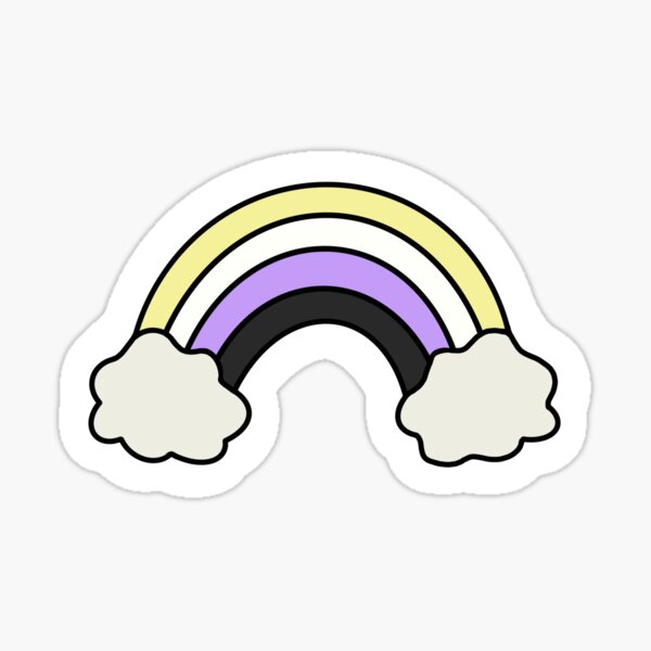 "Pastel Nonbinary Rainbow" Sticker for Sale by smallbeedesigns | Redbubble