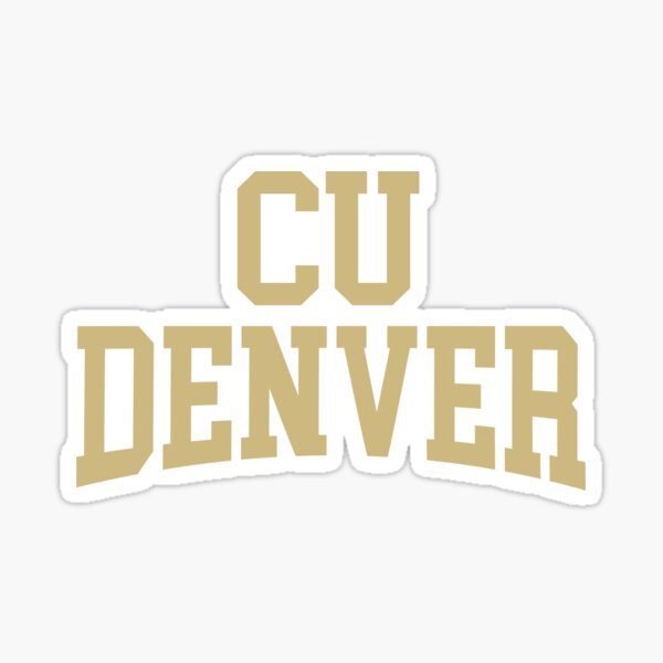 "cu denver - college font half curved" Sticker for Sale by ...