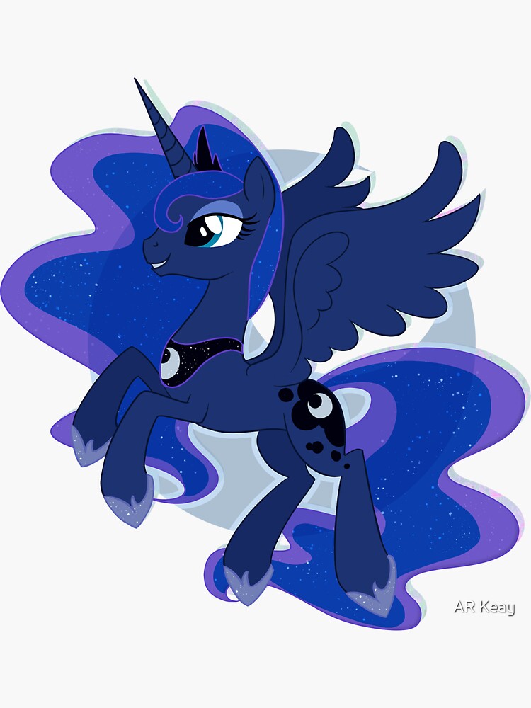 "Princess Luna Vignette" Sticker for Sale by Amanda Keay | Redbubble