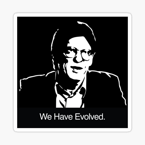 "Professor Finley and the New Evolution" Sticker for Sale by cgaites ...