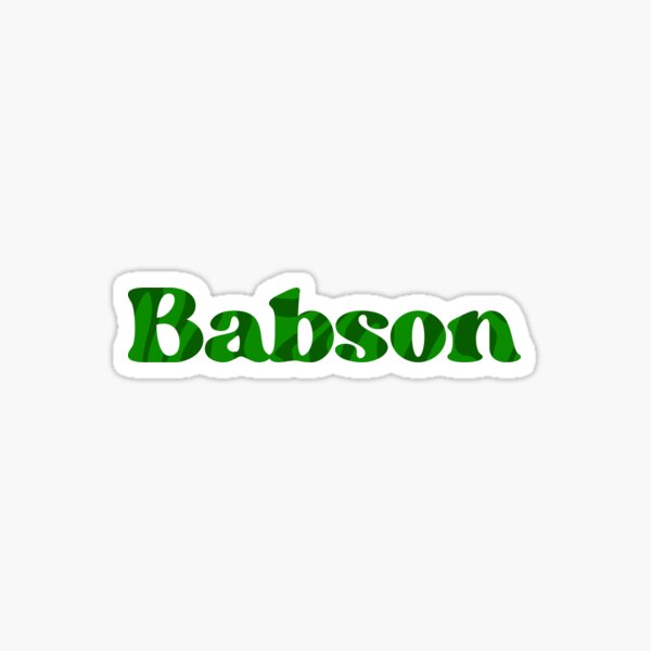 "Babson " Sticker by PurpleMartin | Redbubble