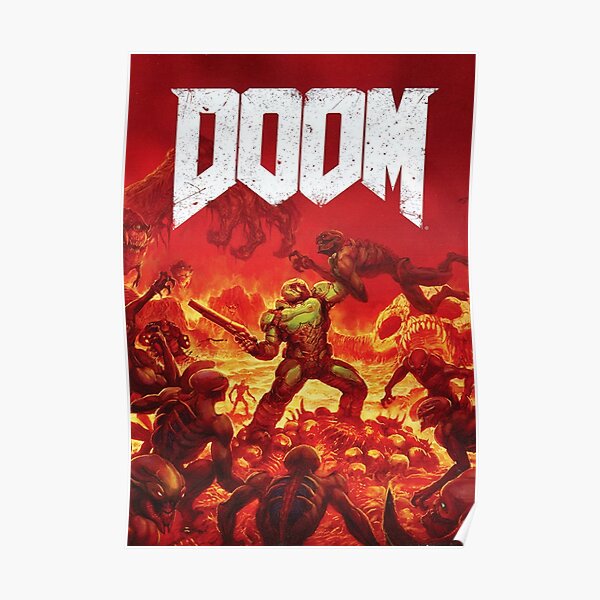 "Doom 2016 Boxart Poster" Poster for Sale by Eccentrix1 | Redbubble