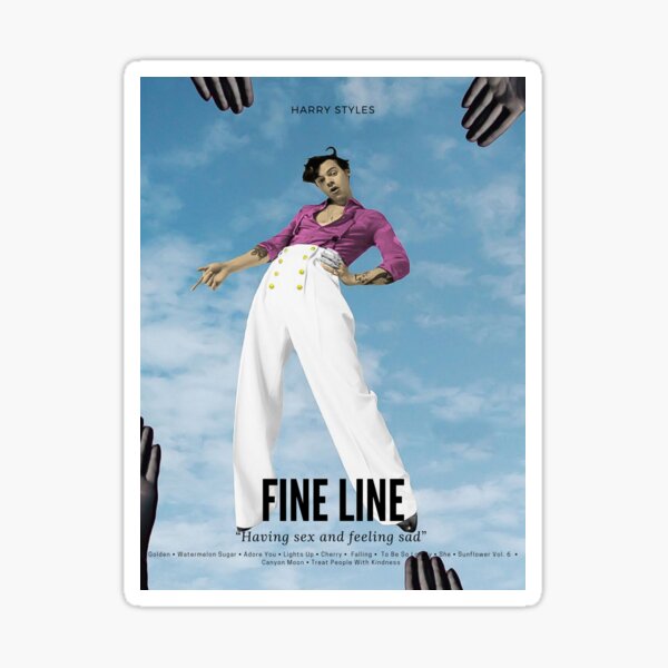 "Fine Line" Sticker for Sale by av4oyl6r | Redbubble