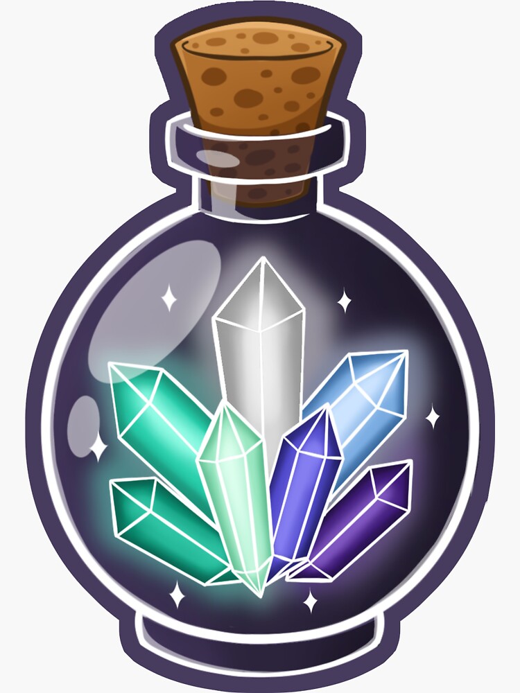 Lgbtq Gay Men Pride Magic Potion Crystals Sticker For Sale By