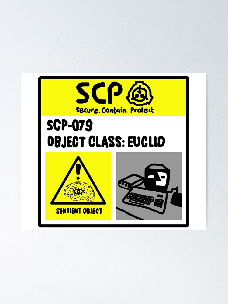 "SCP-079 Containment Label" Poster for Sale by Saffron-Moon | Redbubble