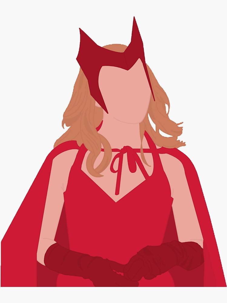 "wanda 90’s (halloween)" Sticker for Sale by jaslovesmarvel | Redbubble