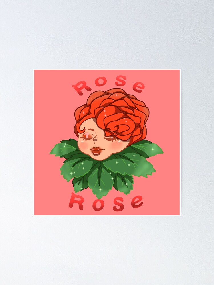 "Red Roses Girl" Poster for Sale by Crabwars | Redbubble