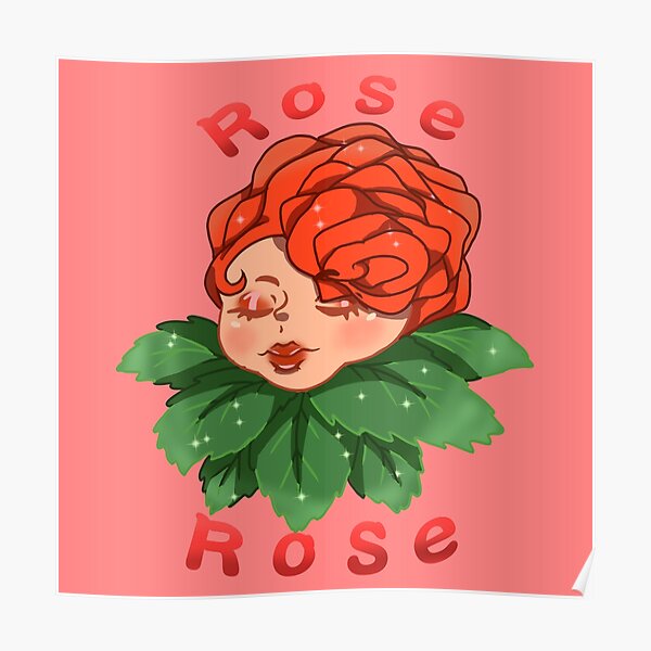 "Red Roses Girl" Poster for Sale by Crabwars | Redbubble