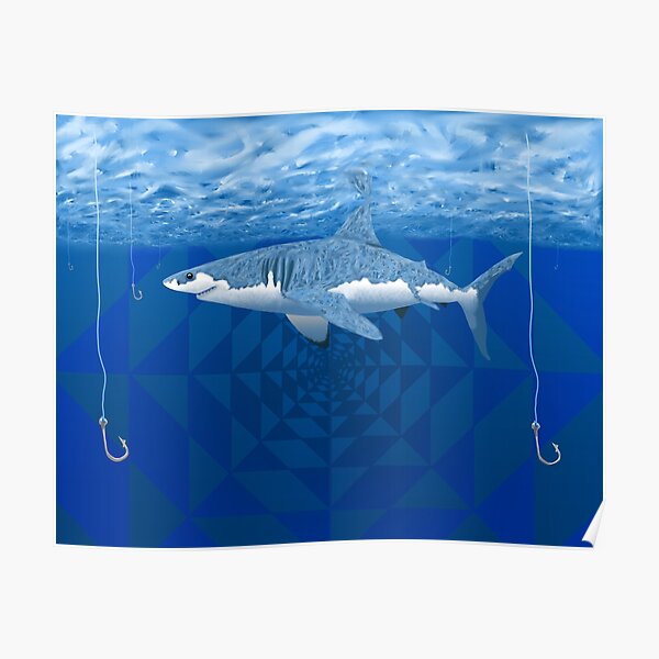 "The Great White Obstacle Course" Poster by jams2blues | Redbubble