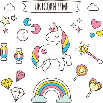 "Unicorn Time" Sticker for Sale by EsotericExposal | Redbubble