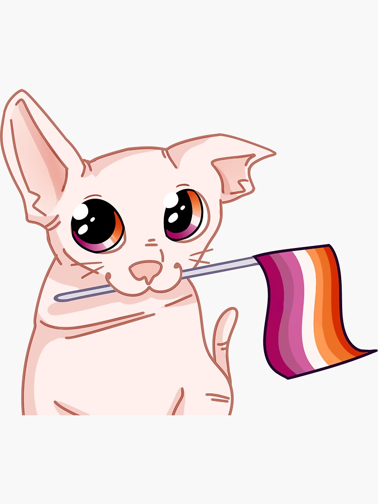 "lesbian pride bingus" Sticker for Sale by beeboart | Redbubble