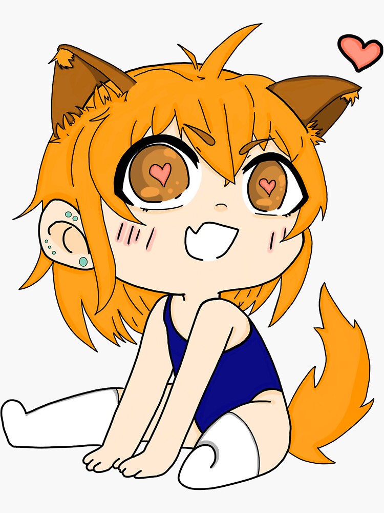 "Chibi fox " Sticker for Sale by Binx-iz-bizi | Redbubble