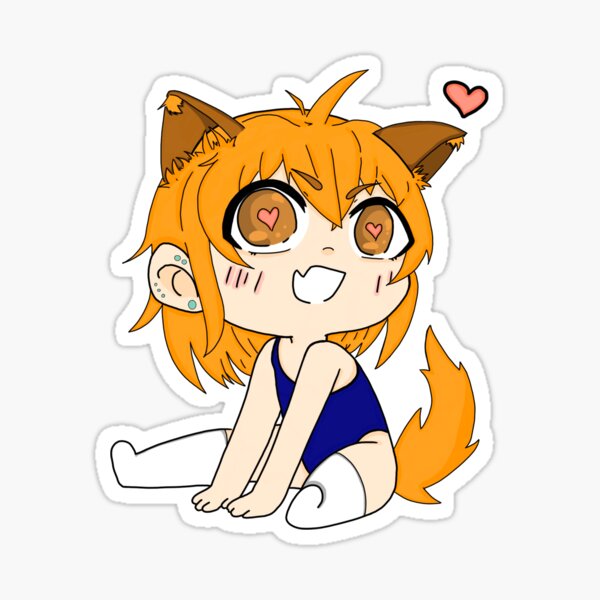 "Chibi fox " Sticker for Sale by Binx-iz-bizi | Redbubble
