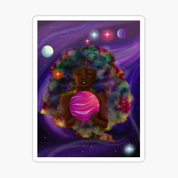 "Galaxy Girl" Sticker by LukasMartin1010 | Redbubble