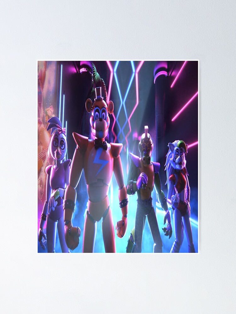 "fnaf security breach characters,happy new year," Poster for Sale by ...