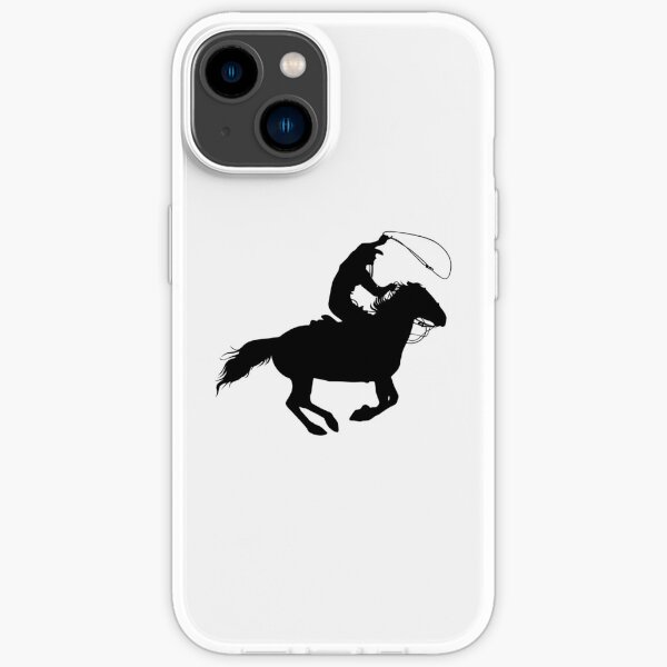 "Rodeo Theme - Calf Roping Silhouette" iPhone Case for Sale by ...