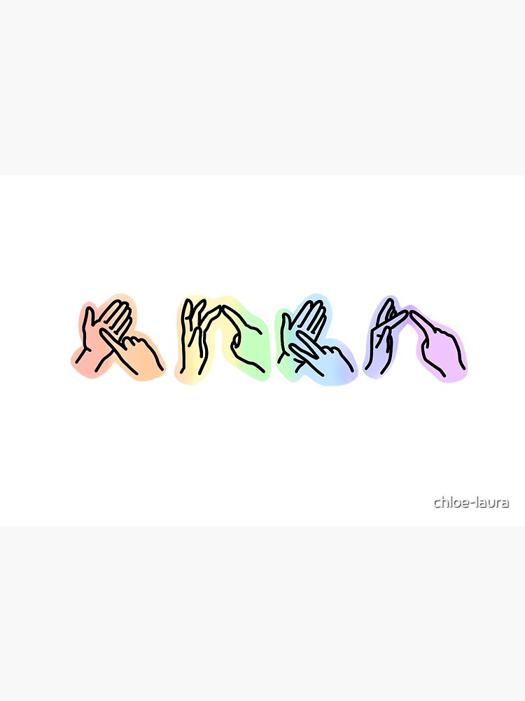 "BSL British Sign Language rainbow LOVE" Poster for Sale by chloe-laura ...