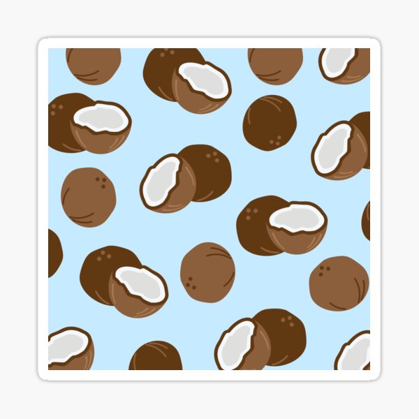 "coco nuts blue coconut design " Sticker by mgr-art | Redbubble