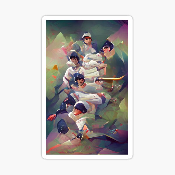 "Baseball Team (created by AI)" Sticker for Sale by Obitez | Redbubble