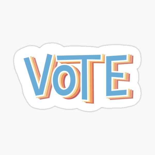 "cute vote sticker" Sticker by lbudin13 | Redbubble