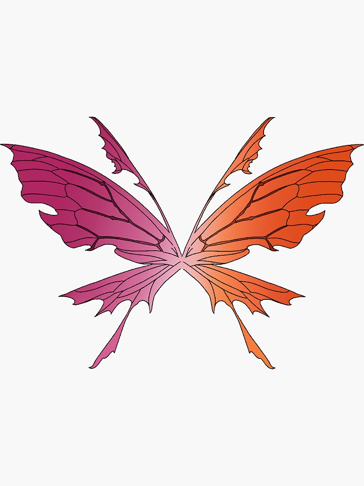 "Lesbian Fairy Wings" Sticker by codenox | Redbubble