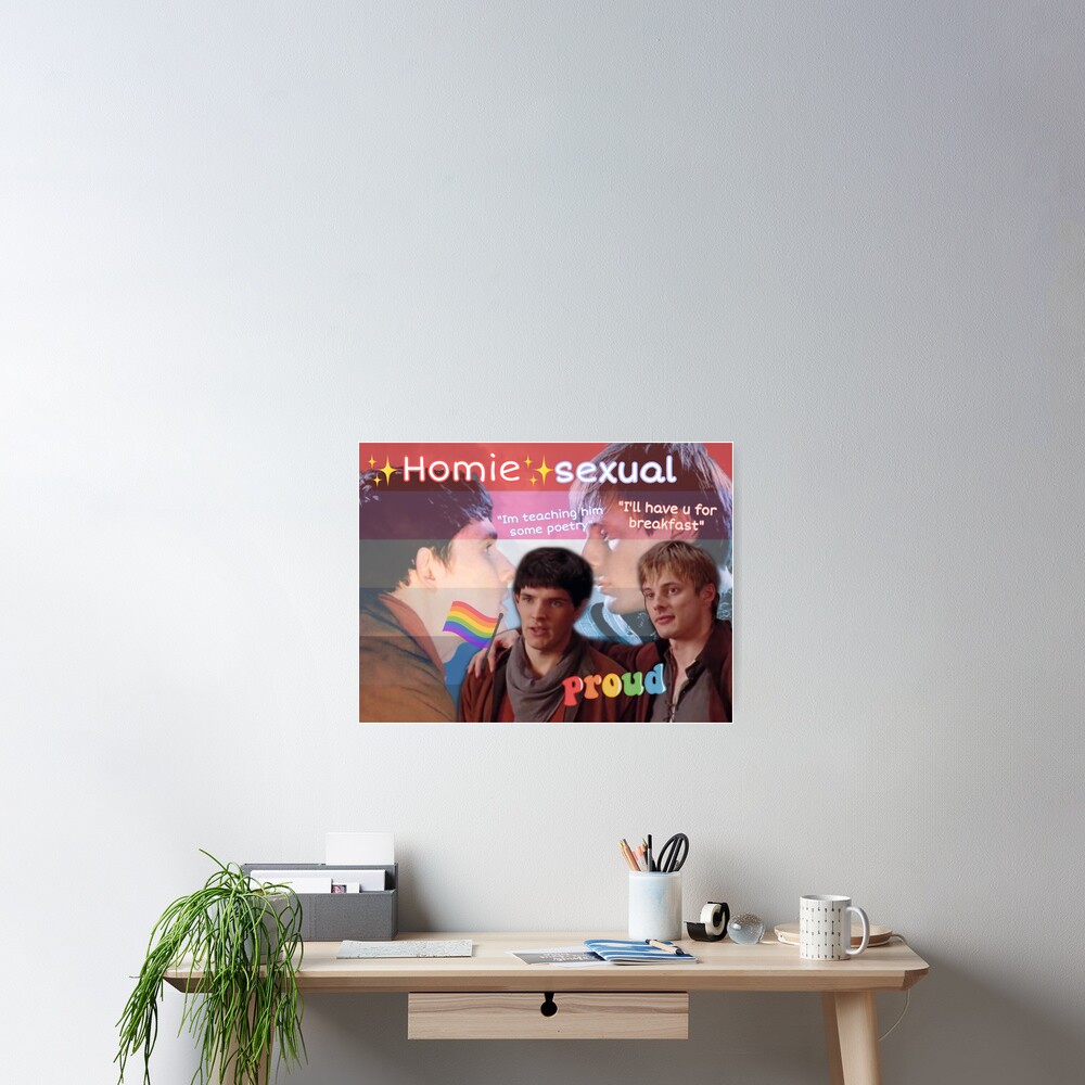 "Merlin & Arthur Homiesexual pride" Poster for Sale by merlinsimpclub ...