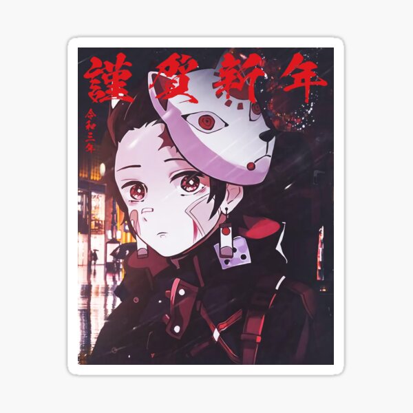 "Kimetsu no Yaiba Demon Slayer Tanjiro" Sticker by pentolk44 | Redbubble