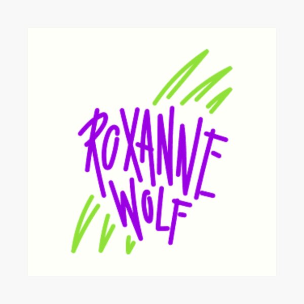 "Roxanne Wolf Text Logo" Art Print for Sale by popcultmania | Redbubble