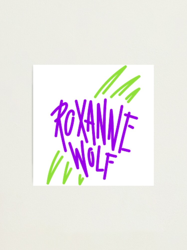 "Roxanne Wolf Text Logo" Photographic Print for Sale by popcultmania ...
