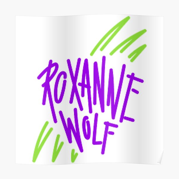 "Roxanne Wolf Text Logo" Poster for Sale by popcultmania | Redbubble