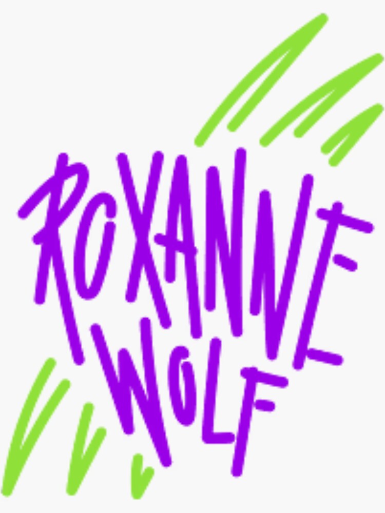 "Roxanne Wolf Text Logo" Sticker for Sale by popcultmania | Redbubble