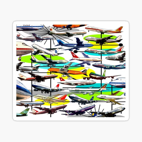 "RETRO JUMBO JETS" Sticker for Sale by ICONIC-SONIC | Redbubble